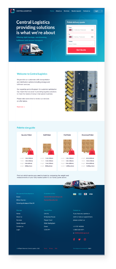 Central Logistics | Website Design & Development